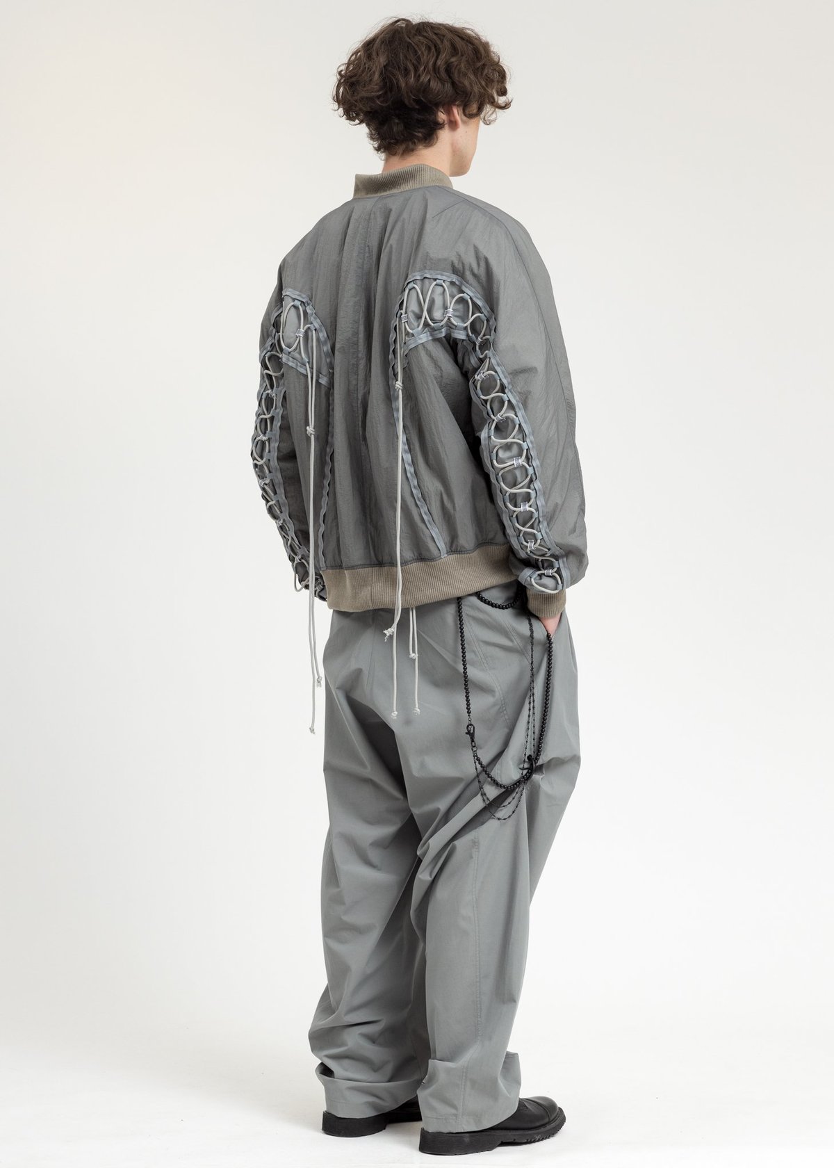Hyein Seo Grey Aviator Bomber Jacket | Garmentory