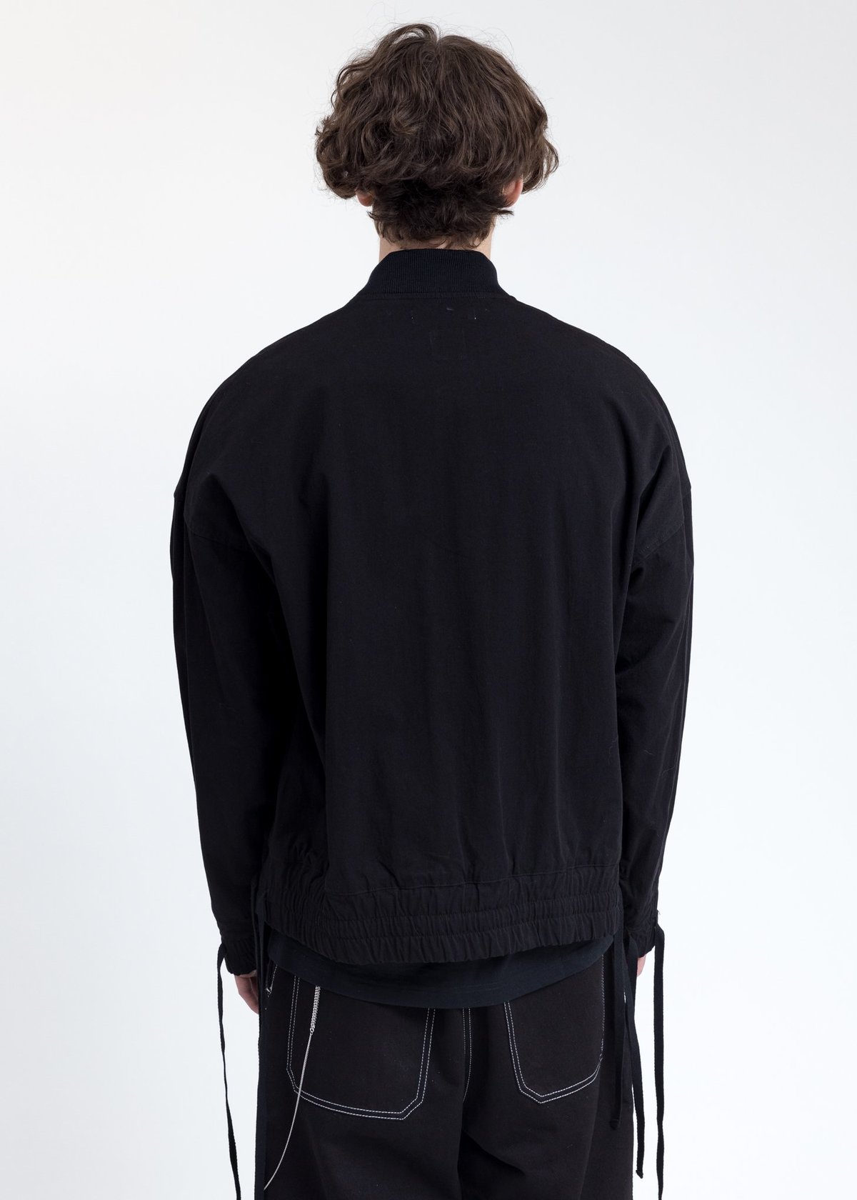 Facetasm Bomber Jacket With Lace - Black | Garmentory