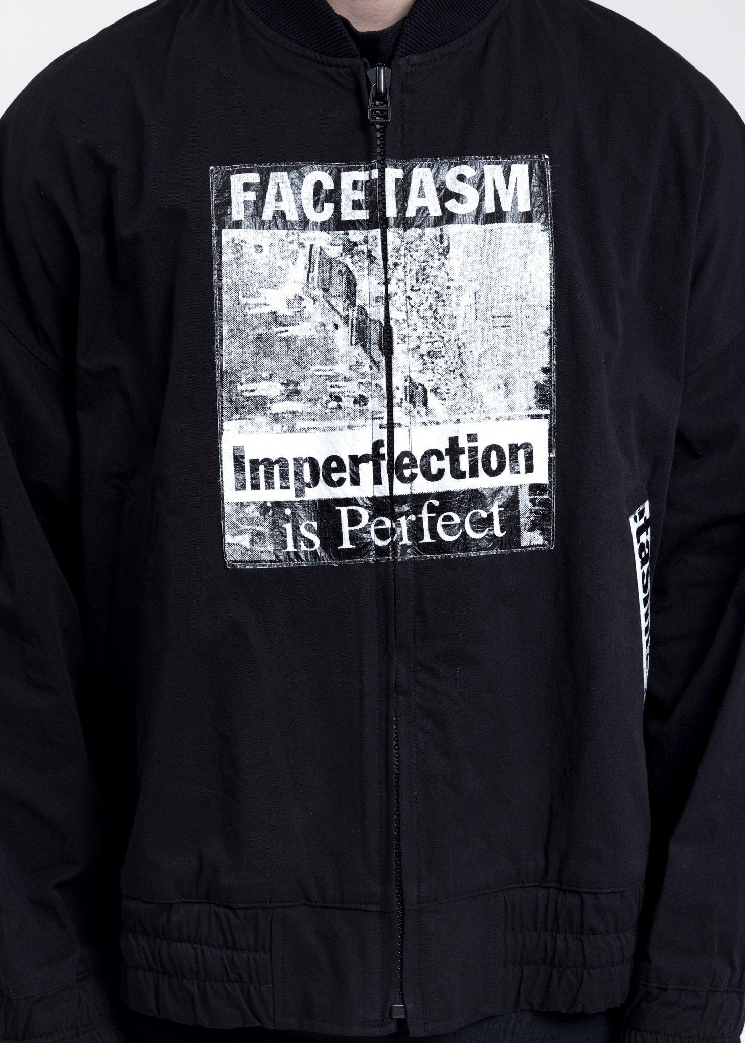 Facetasm Bomber Jacket With Lace - Black | Garmentory