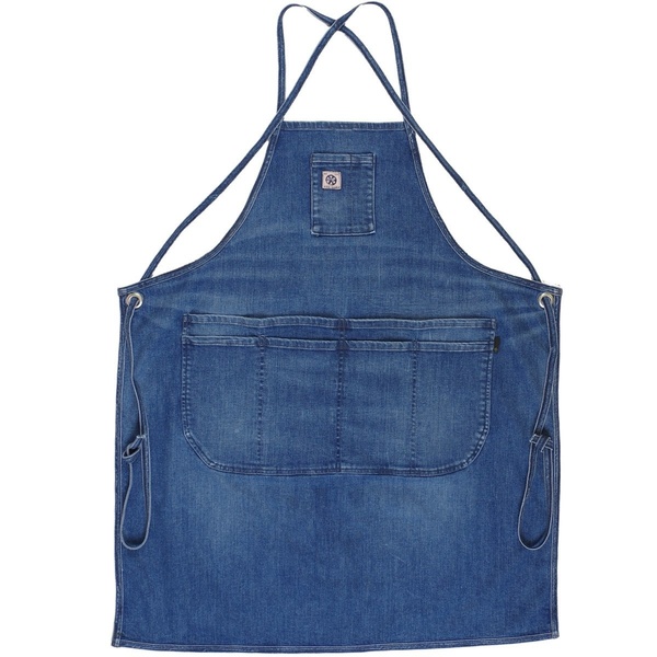 Mi Cocina The Classic Apron - Medium Vintage Indigo Denim | Garmentory