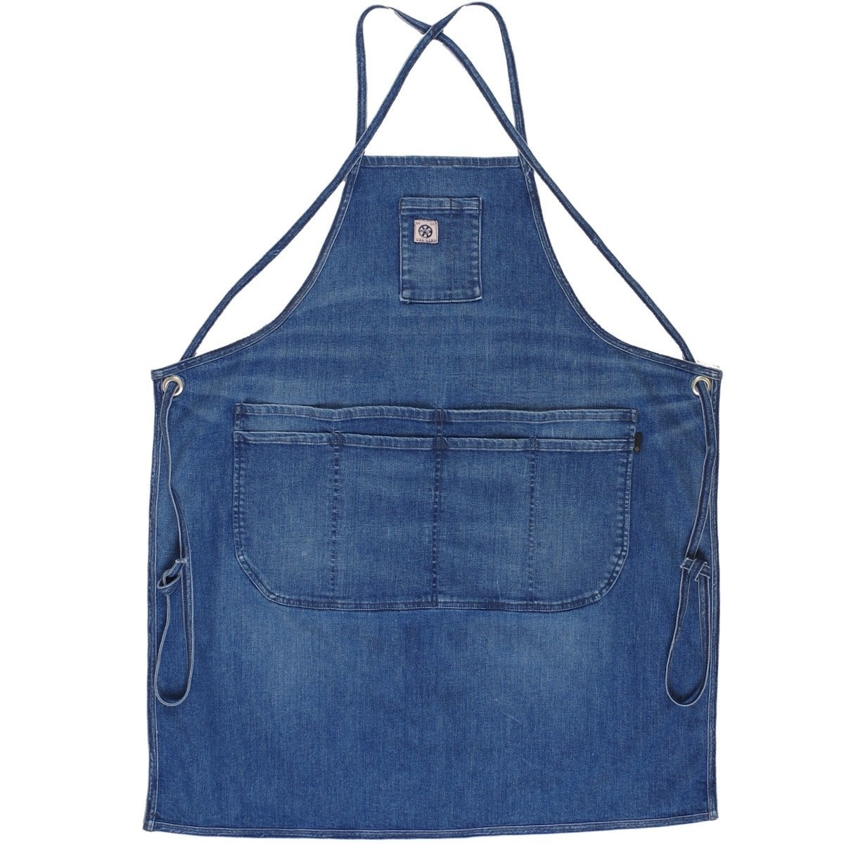 Mi Cocina The Classic Apron - Medium Vintage Indigo Denim | Garmentory