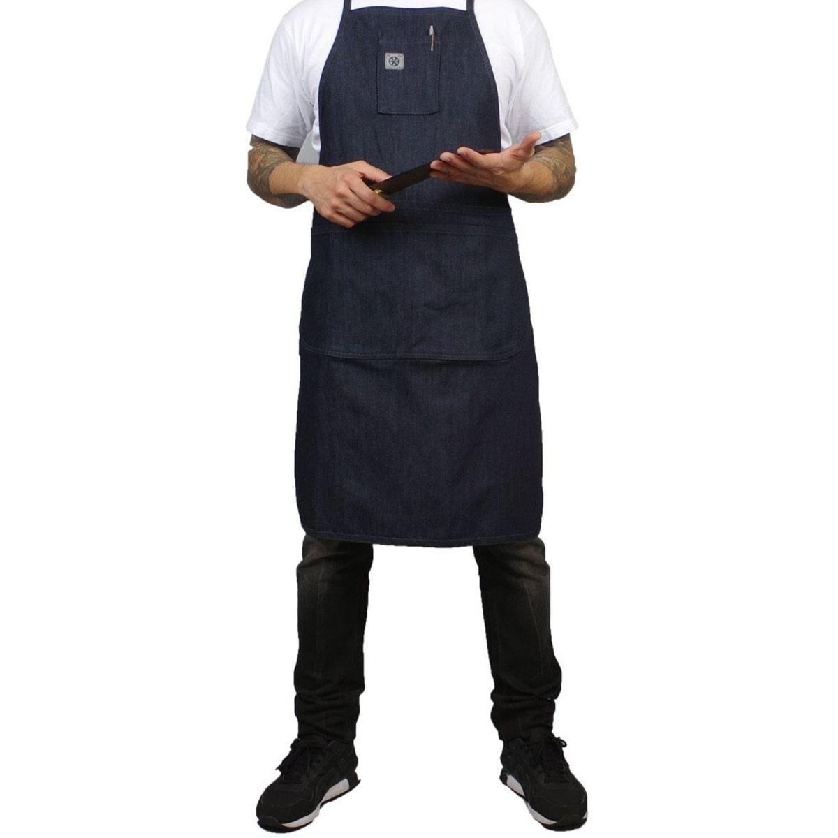 Mi Cocina The Classic Apron - Medium Vintage Indigo Denim | Garmentory