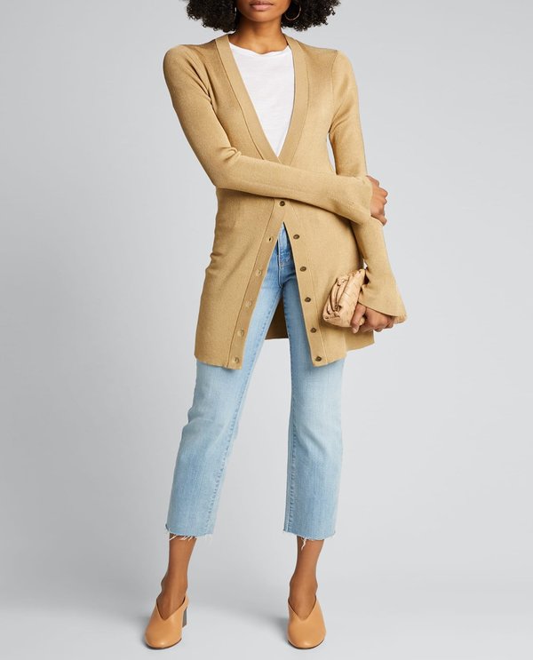 L'agence Lucas Long Cardigan - Tan | Garmentory
