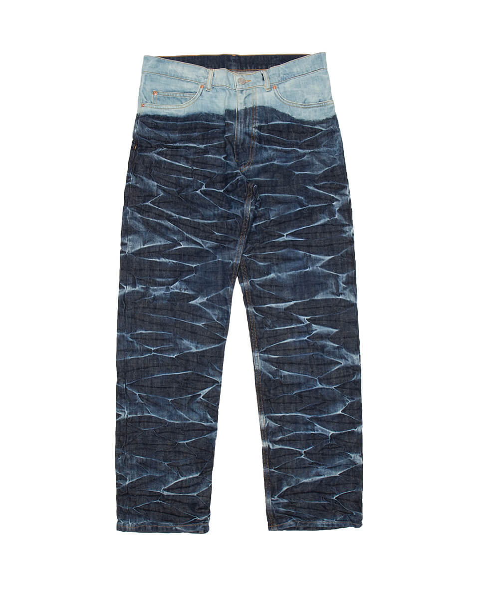 Martine Rose Crinkle Bleach Effect Jeans - Blue | Garmentory