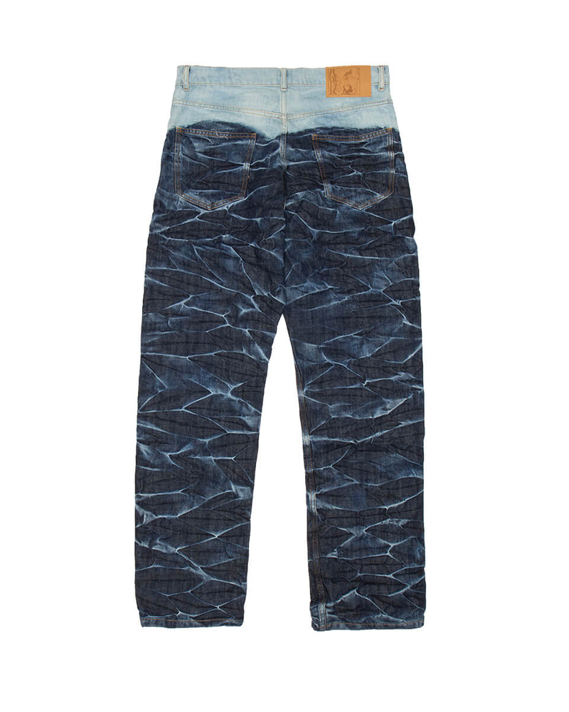 Martine Rose Crinkle Bleach Effect Jeans - Blue | Garmentory