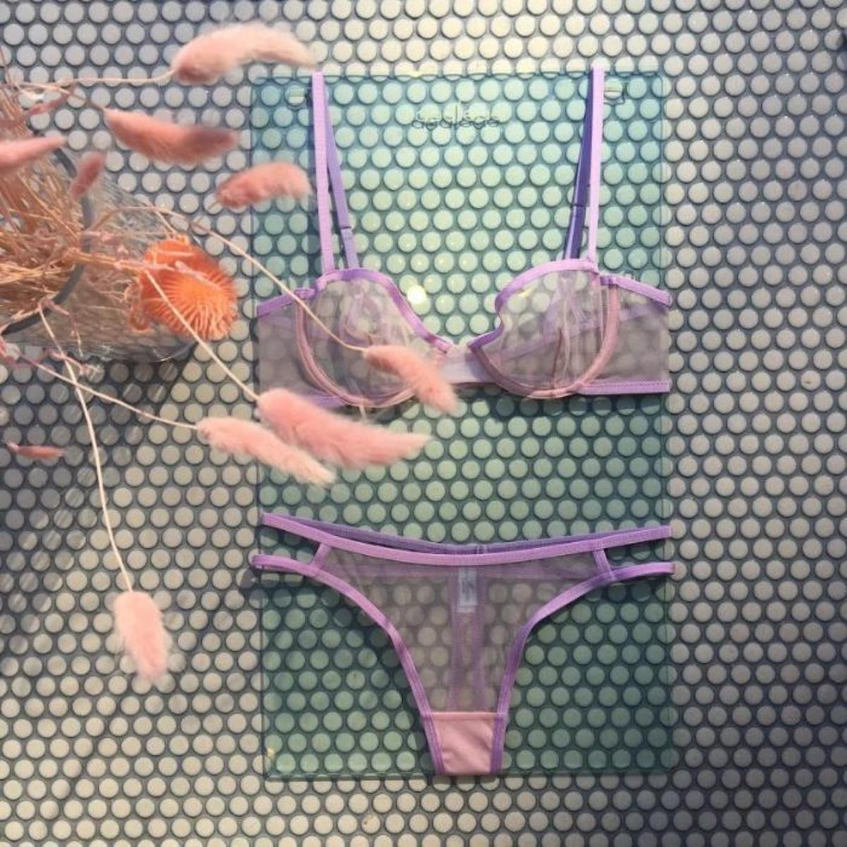 Taryn Winters Kelani Demi Underwire Bra - Lilac Blush | Garmentory
