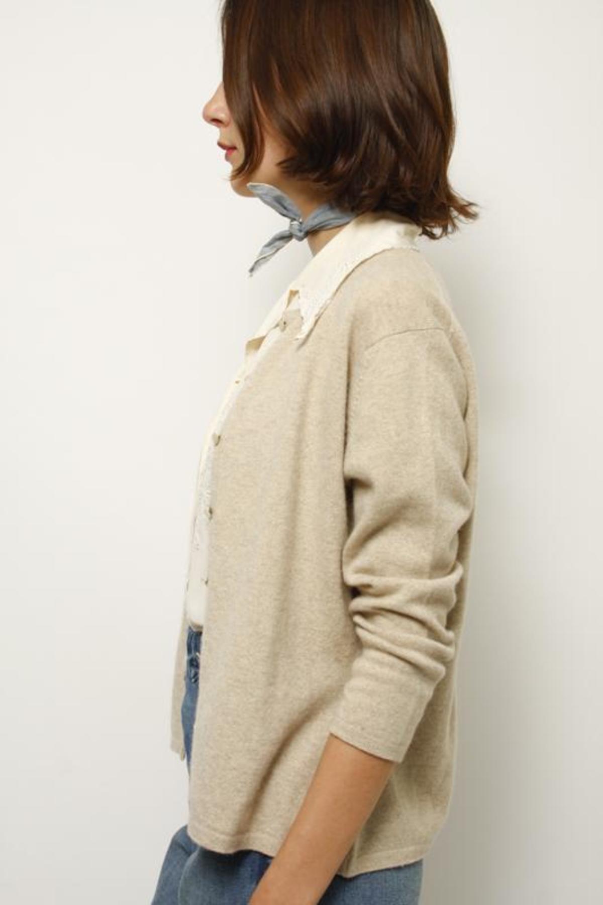 VINTAGE CASHMERE CARDIGAN - CREAM | Garmentory