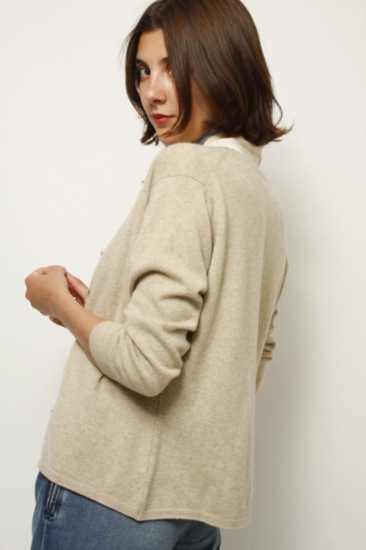 VINTAGE CASHMERE CARDIGAN - CREAM | Garmentory