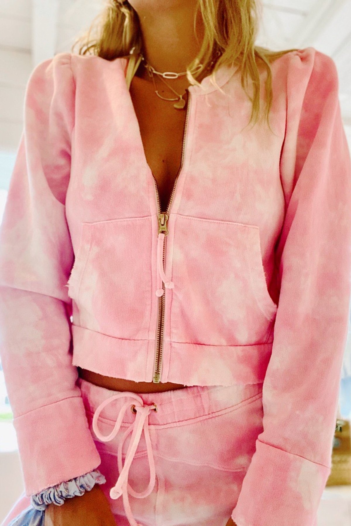 LoveShackFancy Minnow Jacket - Blossom Pink Hand Dye | Garmentory