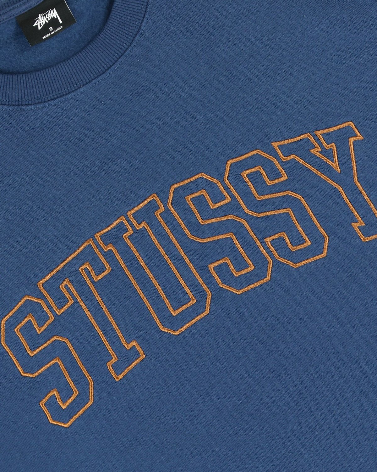 Stussy Outline Applique Crew - Navy | Garmentory