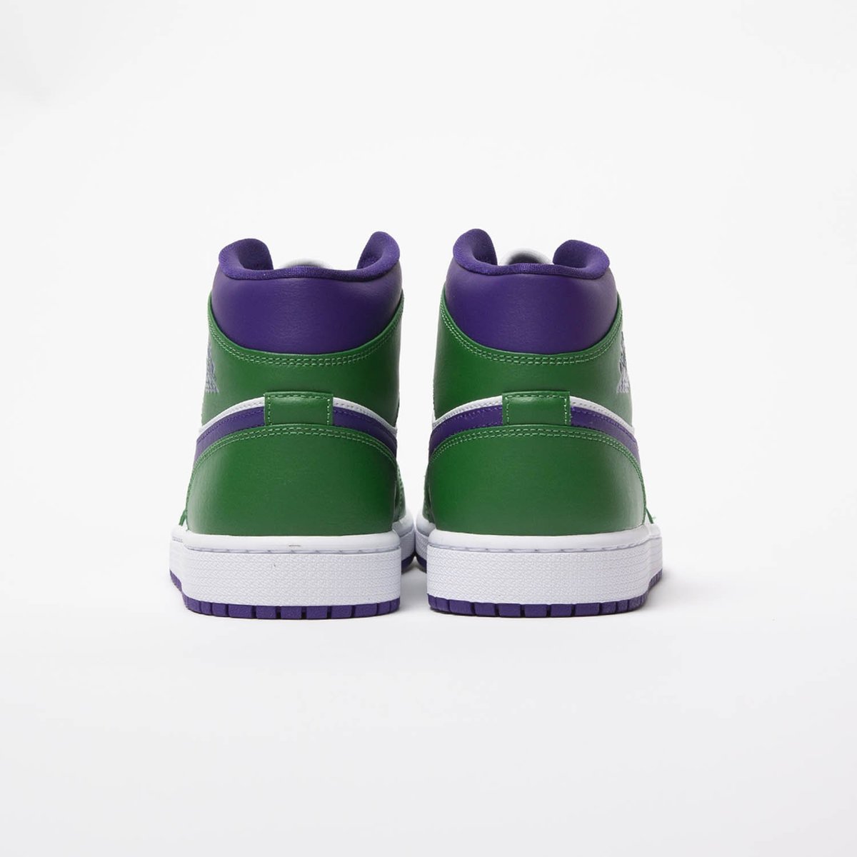 Air Jordan 1 Mid Hulk Sneakers - Aloe Verde/Court Purple/White | Garmentory