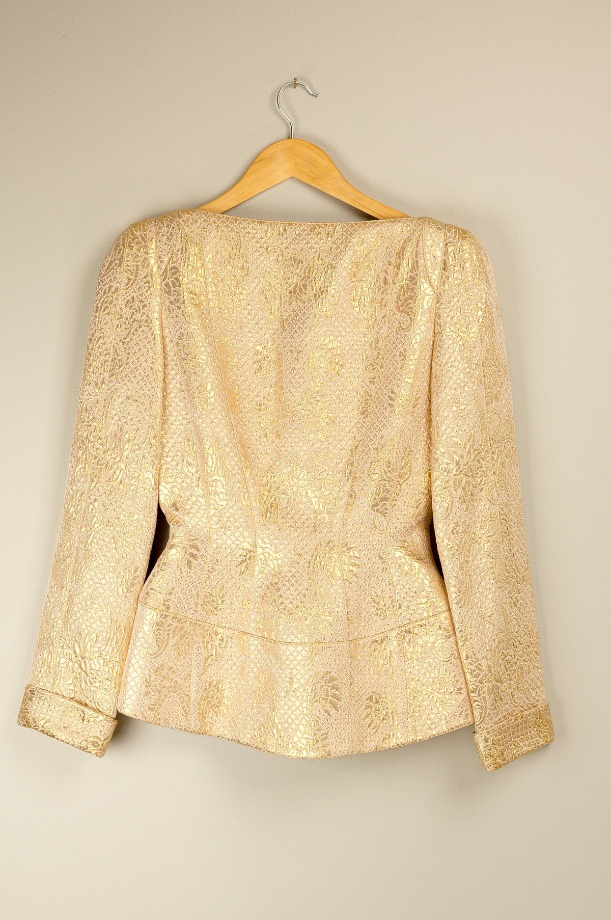 Vintage Thierry Mugler Brocade Jacket - Gold | Garmentory
