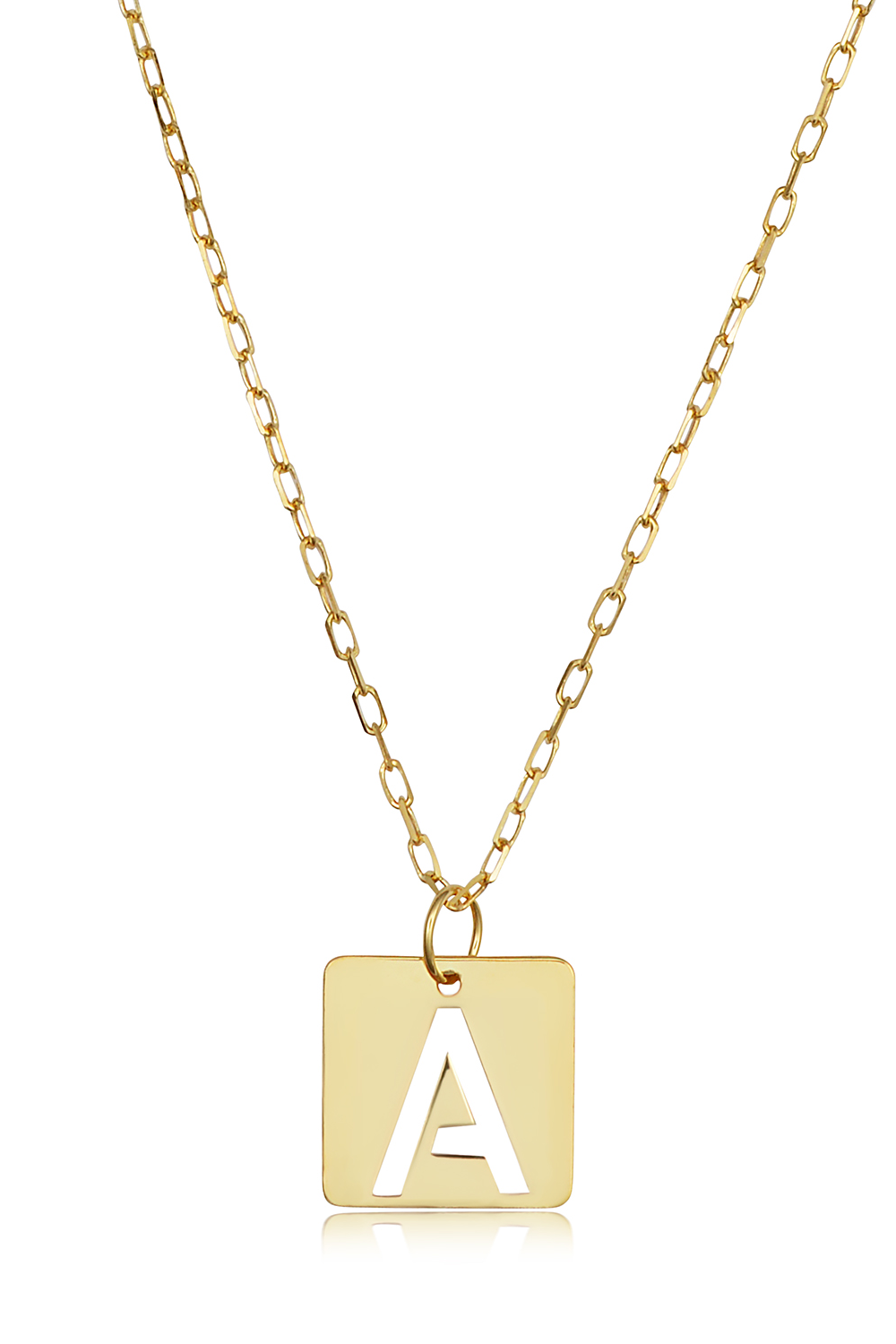 Primary New York Paris Initial Necklace - 14K Gold | Garmentory