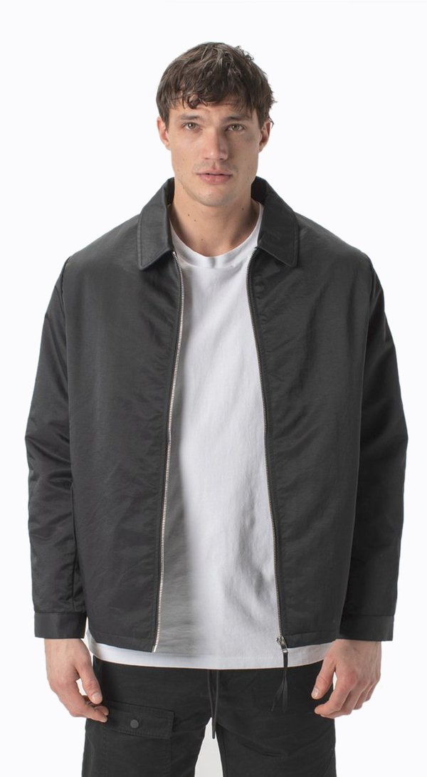Zanerobe Satin Coach Jacket - Black | Garmentory
