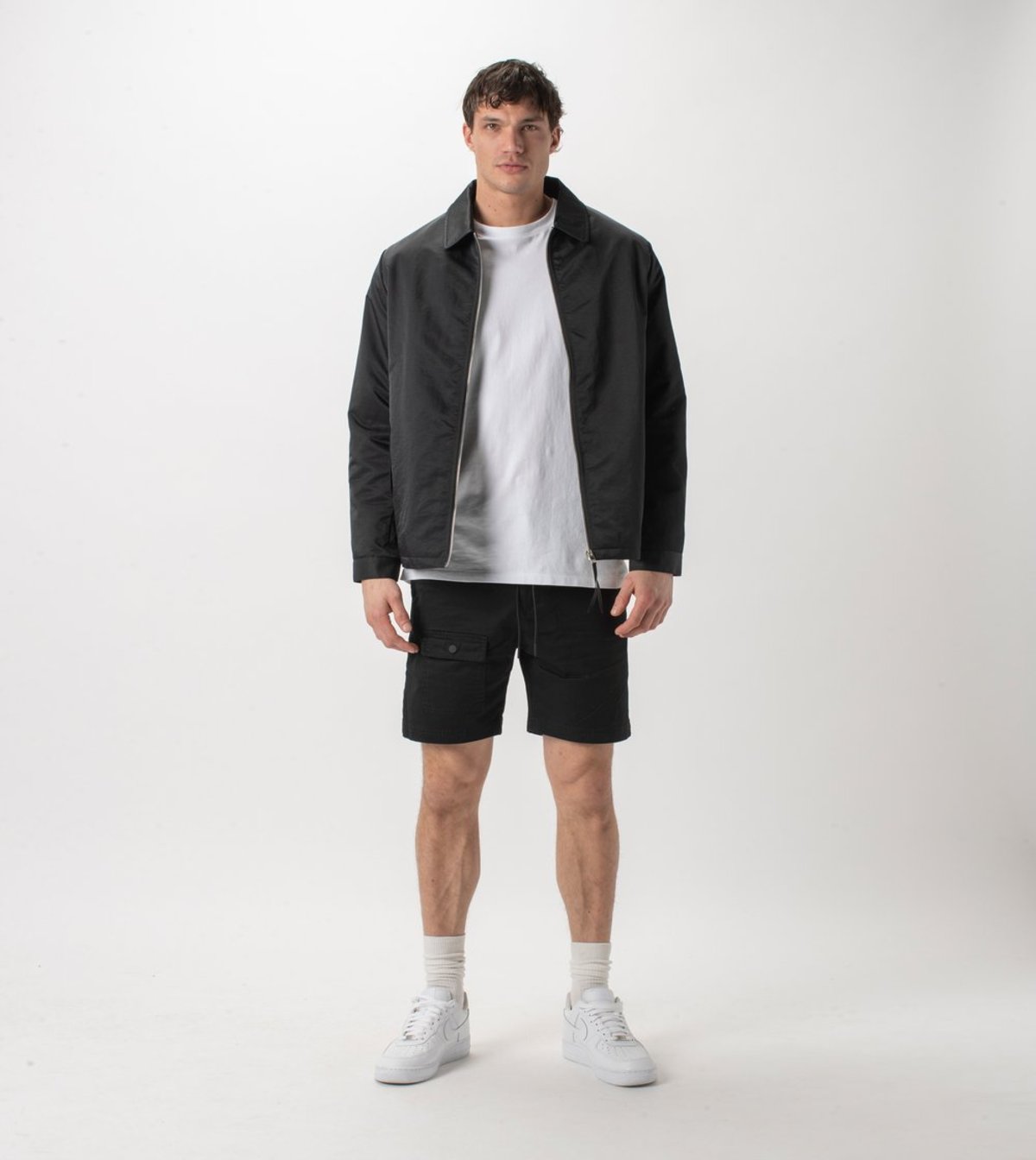 Zanerobe Satin Coach Jacket - Black | Garmentory