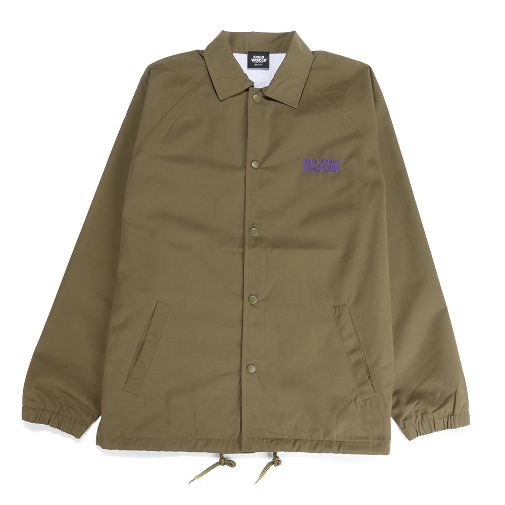 Cold World Frozen Goods Hi Power Coaches Jacket - Olive | Garmentory