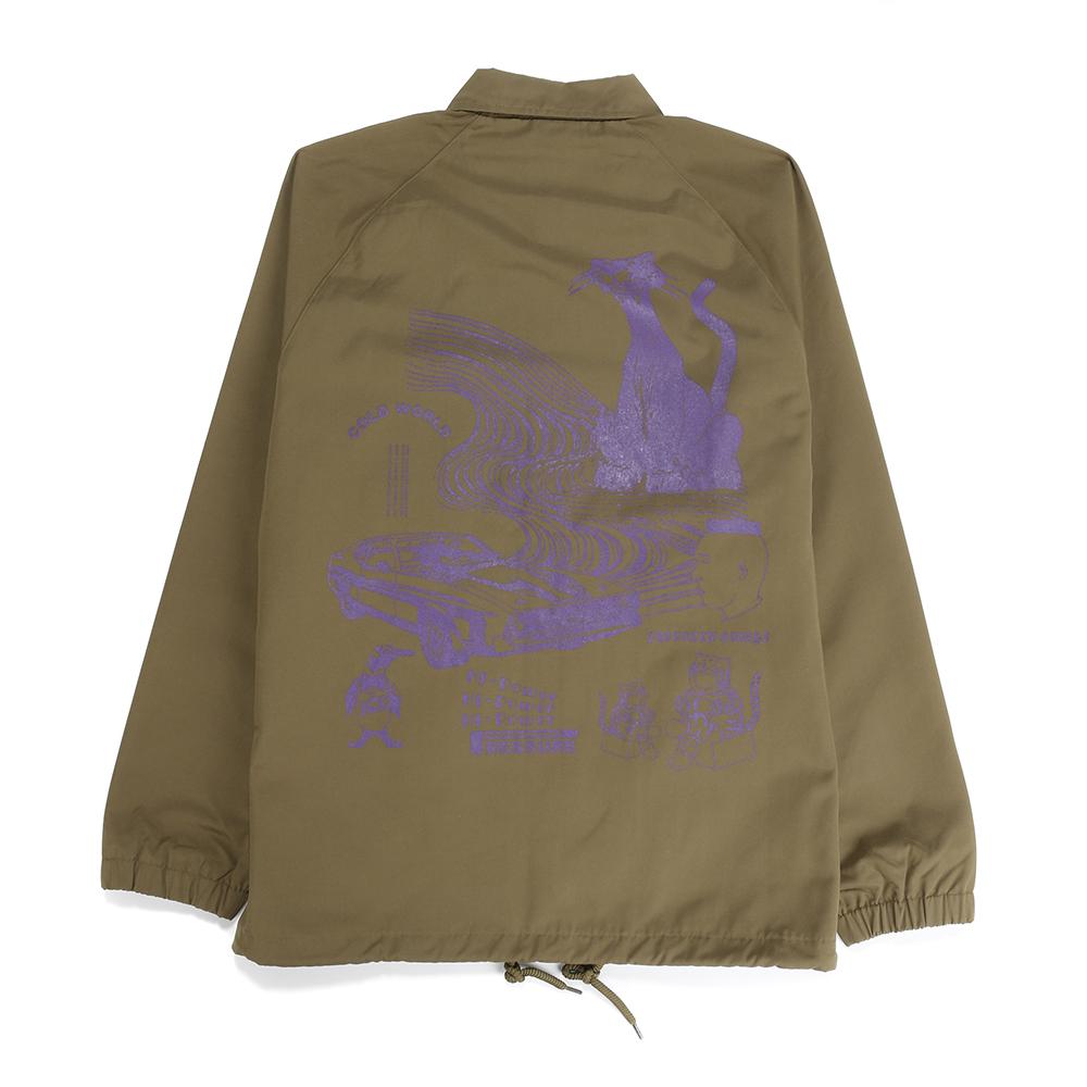 Cold World Frozen Goods Hi Power Coaches Jacket - Olive | Garmentory