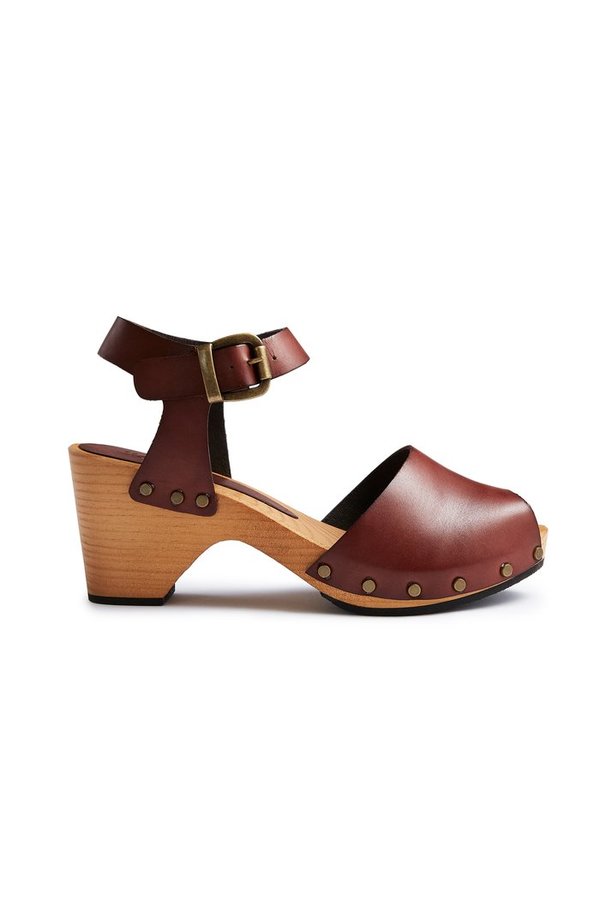 lisa b. Peep Toe Clogs - Acorn | Garmentory
