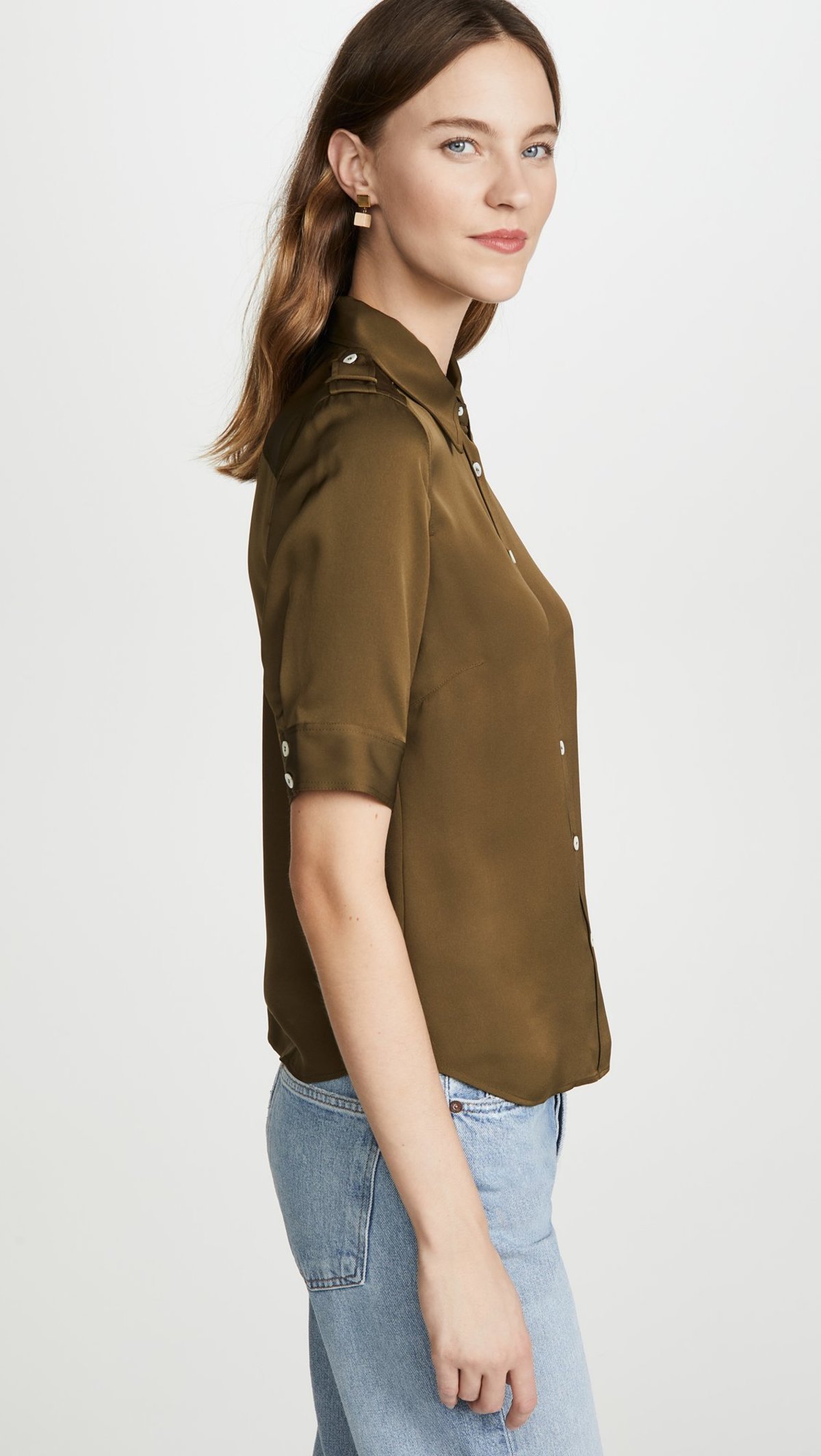 FRAME Denim Epaulette 70's Shirt | Garmentory