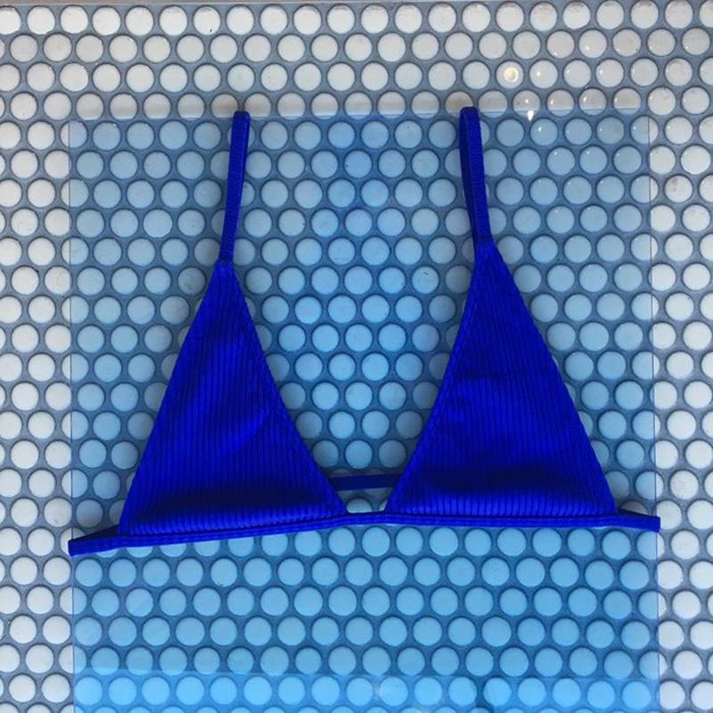 Minimale Animale Mirage Ribbed Bikini Top - Electric Blue | Garmentory