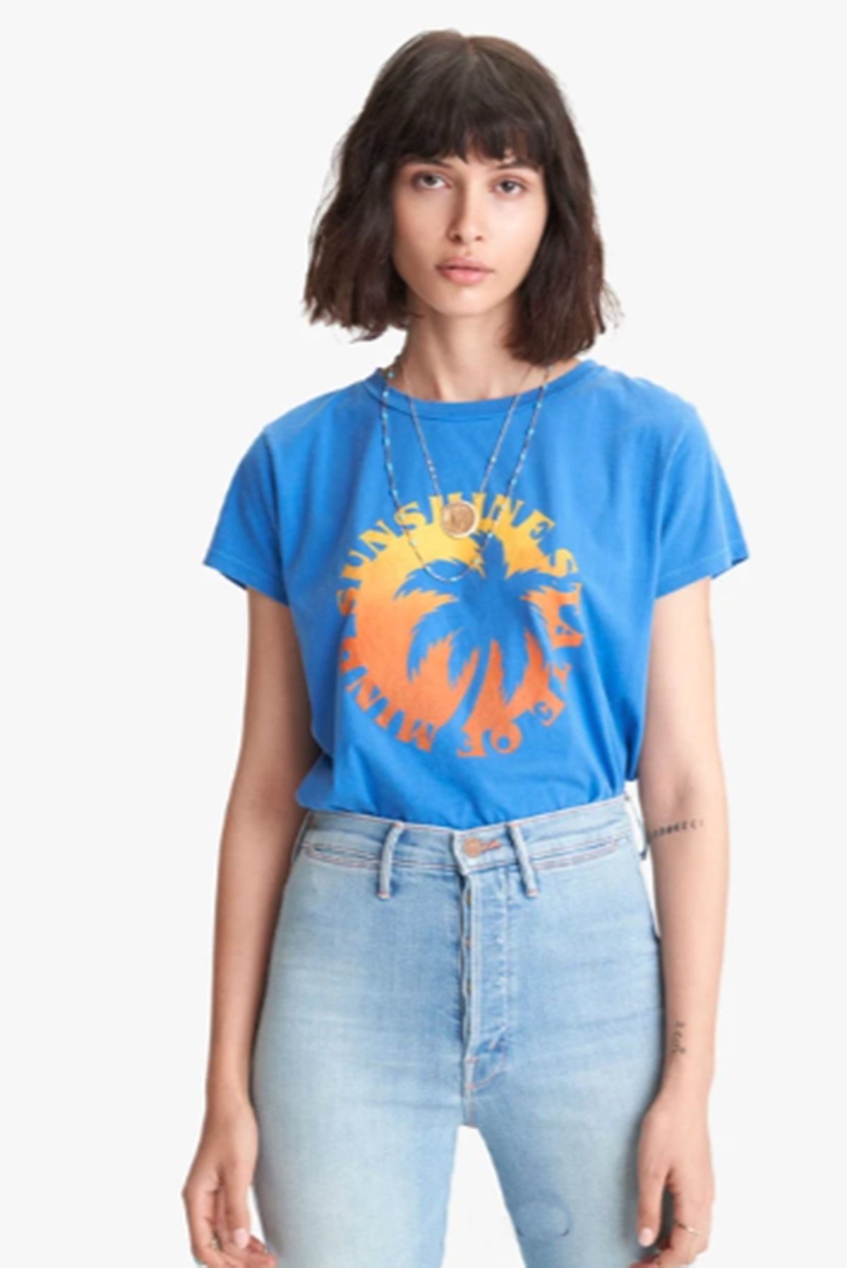 Mother Denim Boxy Goodie Goodie Tee - Sunshine State of Mind | Garmentory