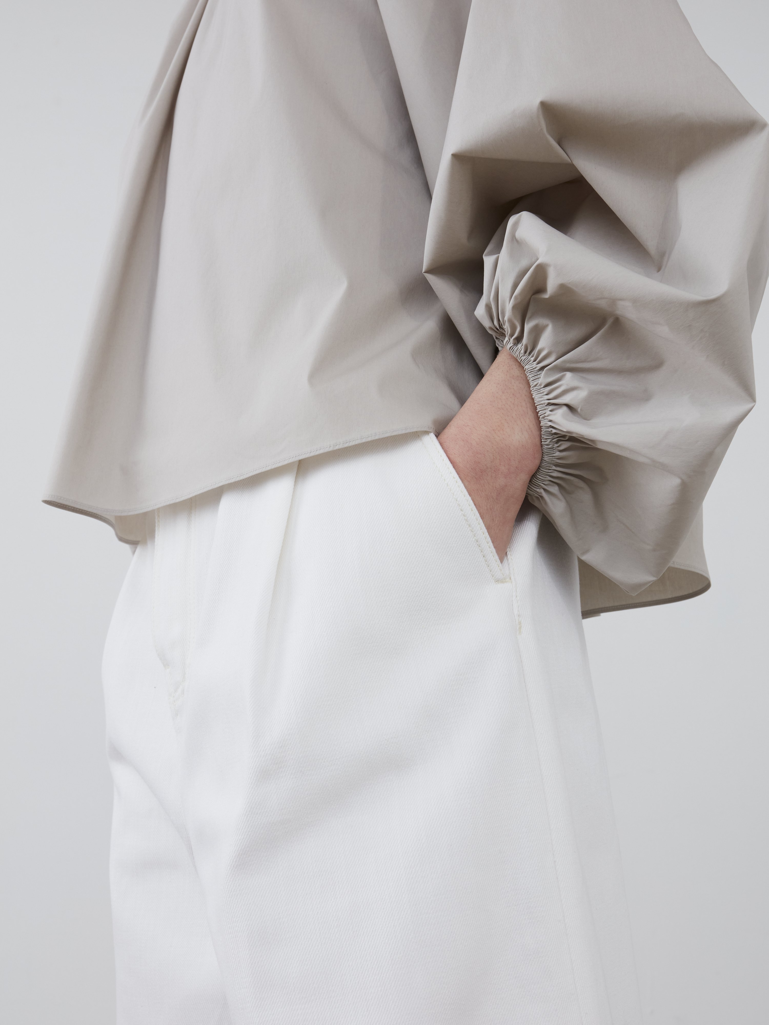 Studio Nicholson Selvedge Denim Greta Pant - Optic White | Garmentory