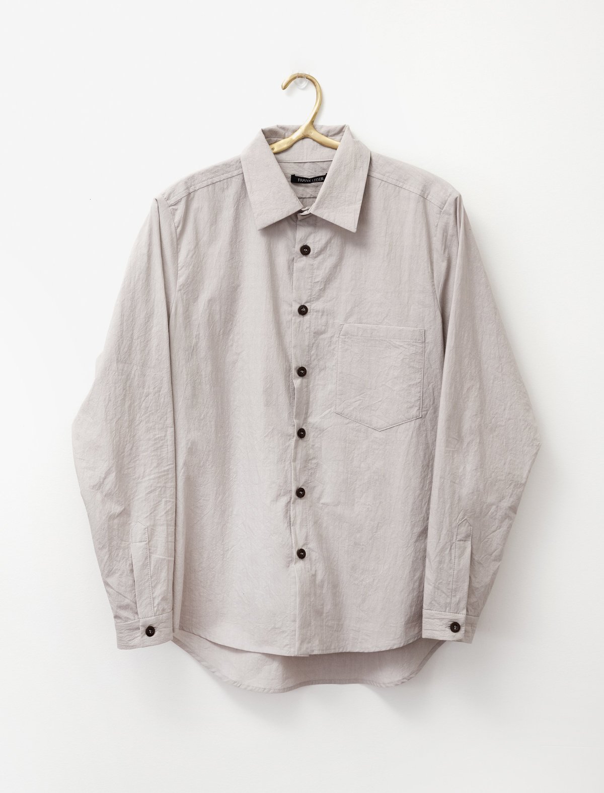 Frank Leder Paper Cotton Shirt - Grey | Garmentory