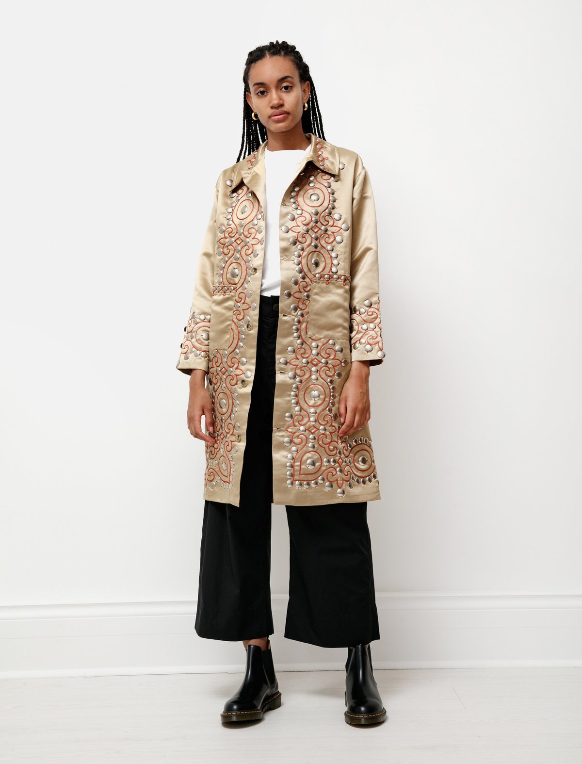 BODE Studded Satin Coat | Garmentory
