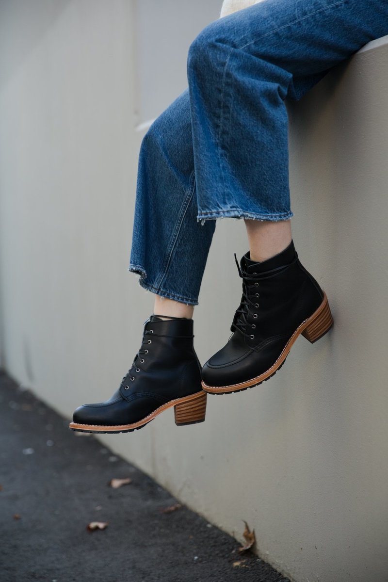 Red Wing Shoes Clara Boot in Boundary Leather - Black | Garmentory
