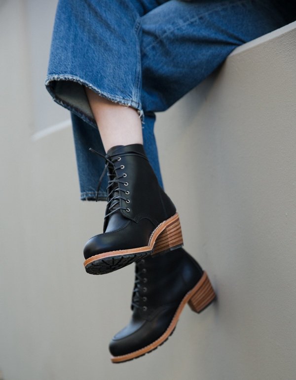 Red Wing Shoes Clara Boot in Boundary Leather - Black | Garmentory