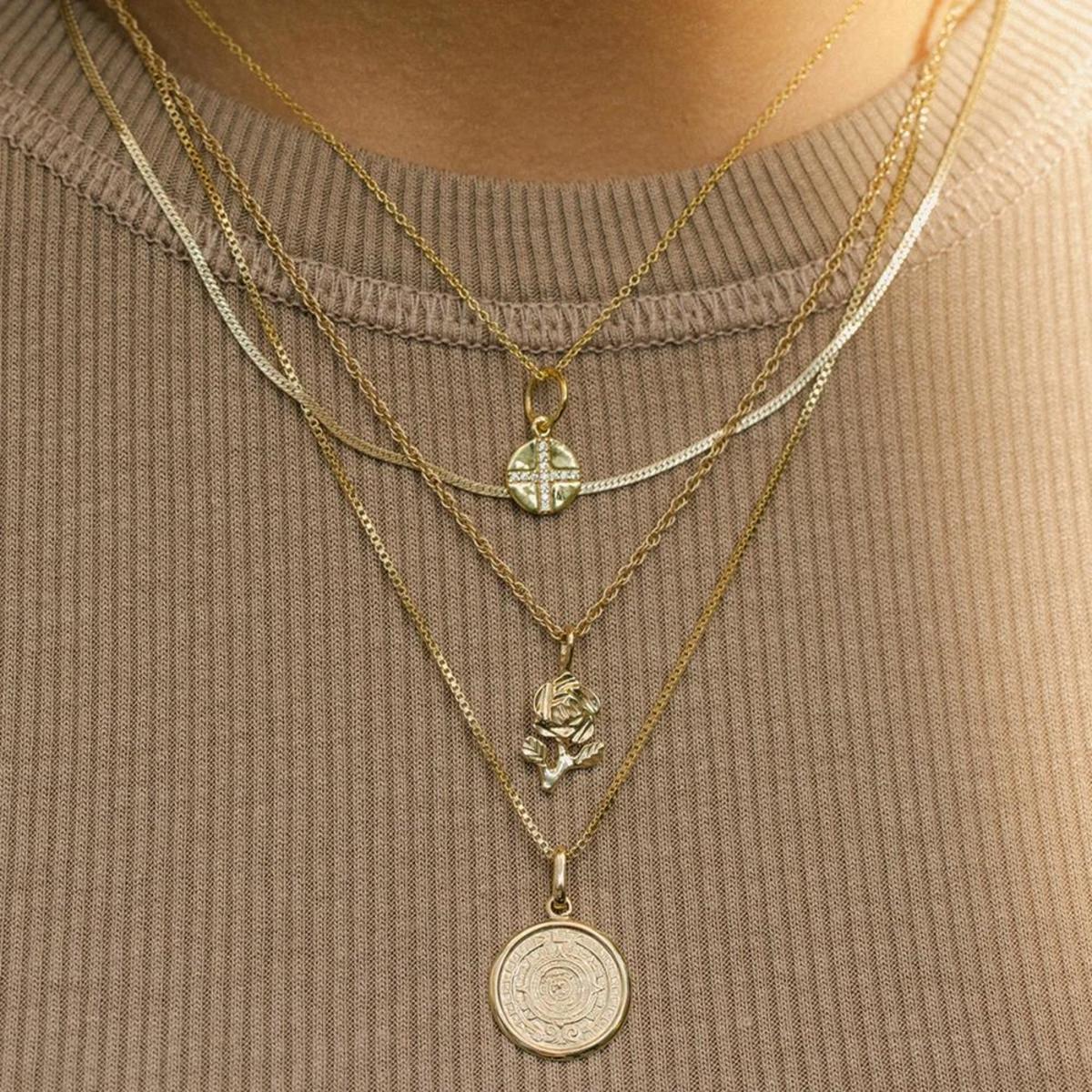 Leah Alexandra Herringbone Chain Necklace | Garmentory