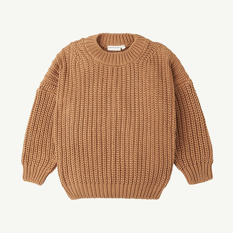Kids Summer & Storm Chunky Pullover - Tan | Garmentory