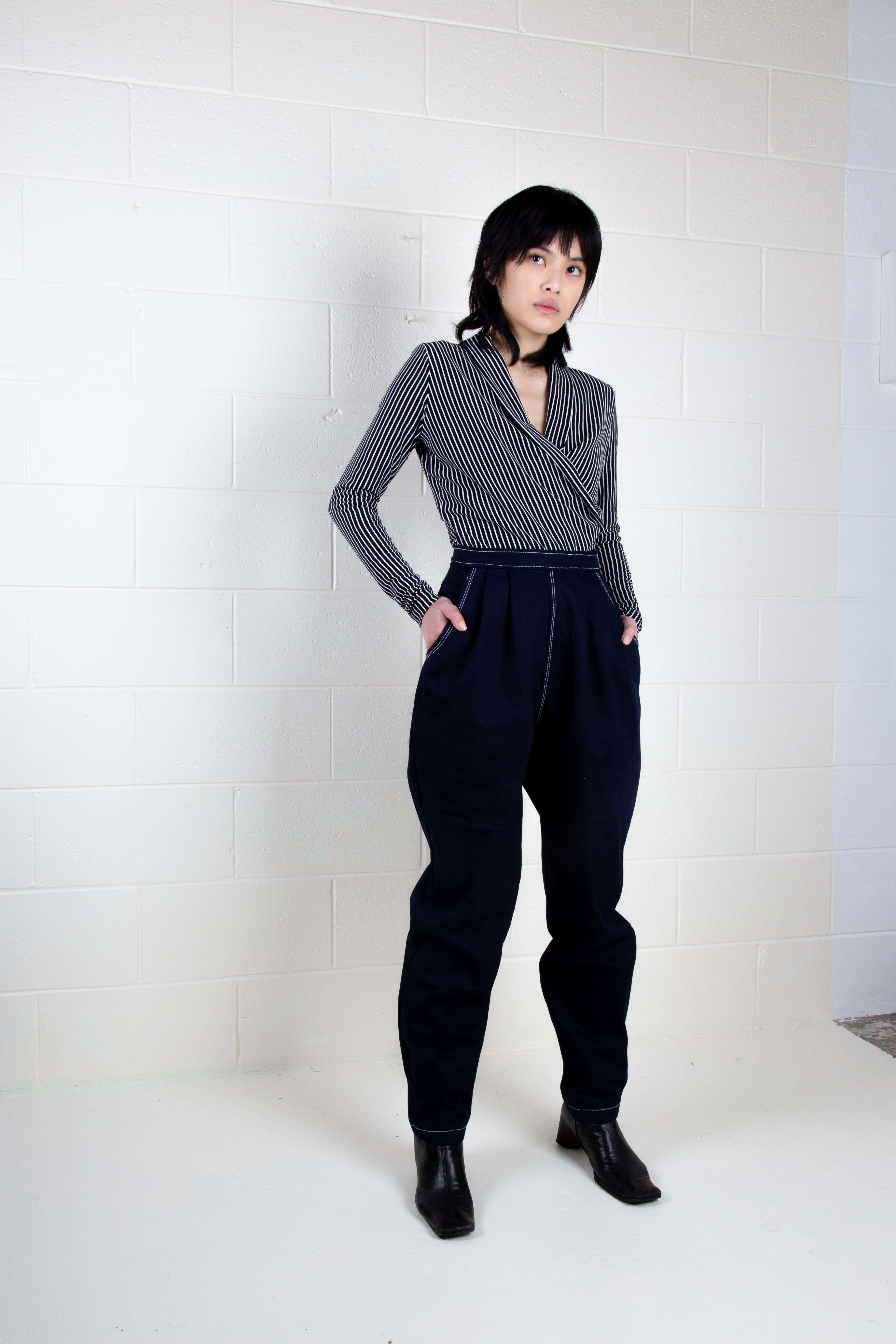 Rachel Mills Adrienne Striped Jersey Top | Garmentory