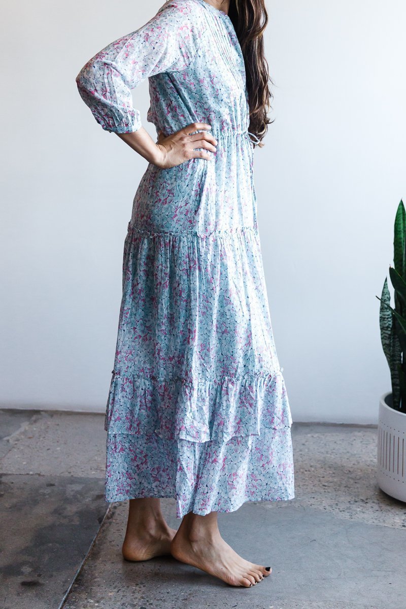 Banjanan Bazaar Dress - White/Blue | Garmentory