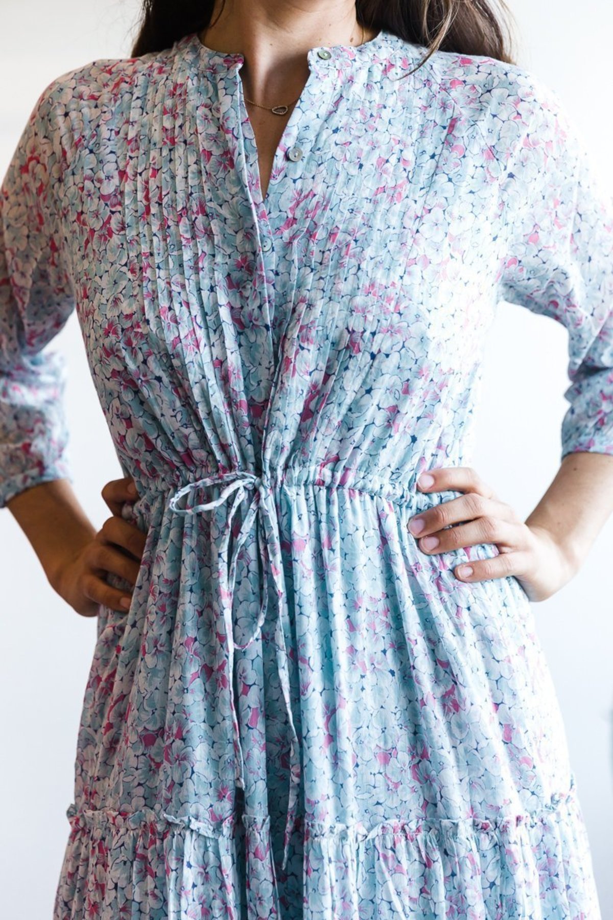 Banjanan Bazaar Dress - White/Blue | Garmentory