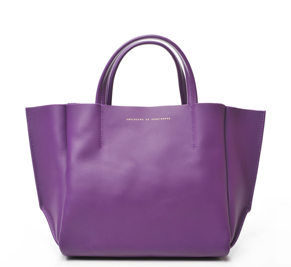 Ampersand As Apostrophe Purple Stiff Half Tote | Garmentory