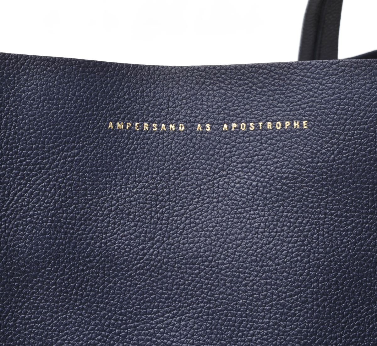 Ampersand As Apostrophe Midnight Blue Soft Sideways Tote | Garmentory