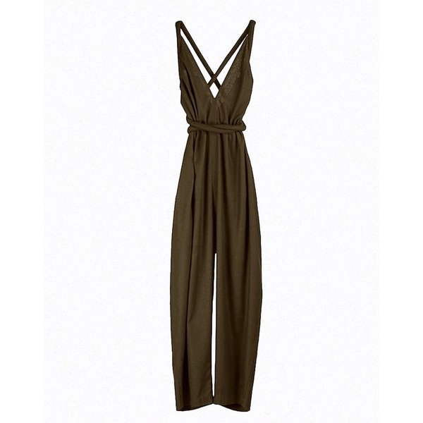 Electric Feathers Raw Silk Infinite Rope Jumpsuit - Black | Garmentory