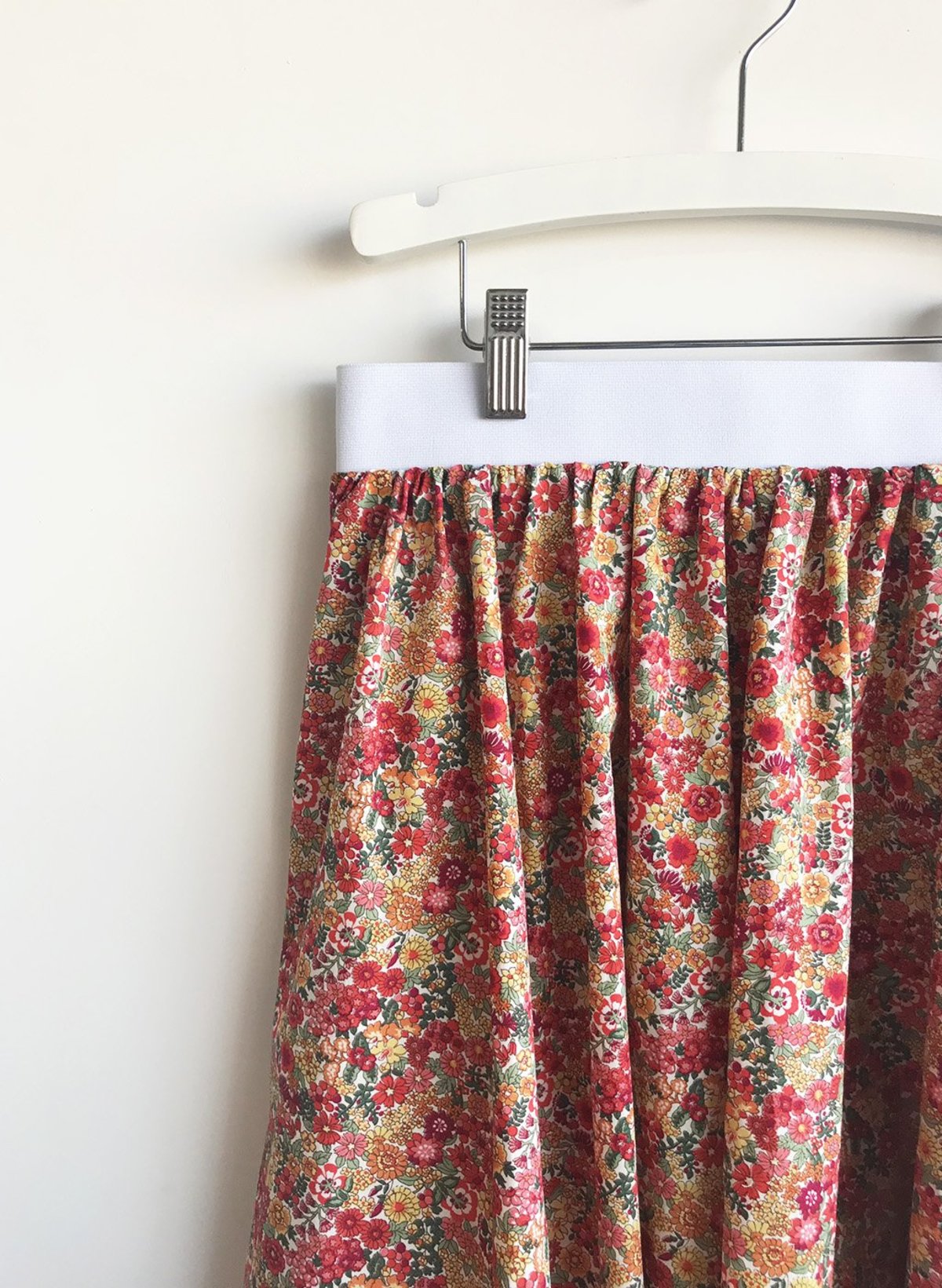 Eliza Faulkner Floral Skirt with Elastic Waist | Garmentory
