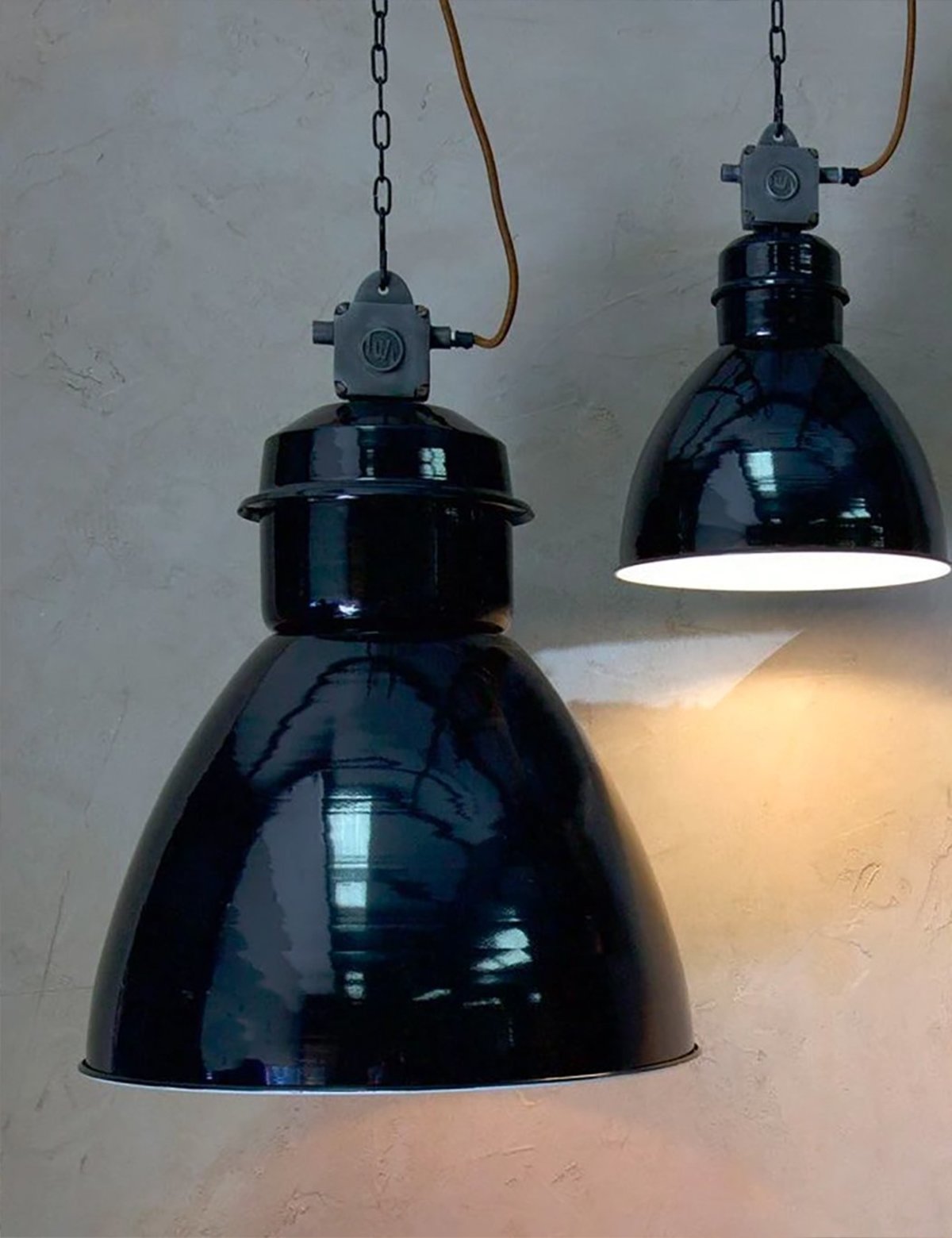 Nkuku Okello Medium Industrial Pendant Light - Black | Garmentory