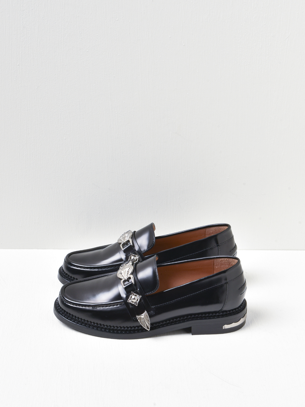 Toga Pulla Leather Loafers - Black | Garmentory