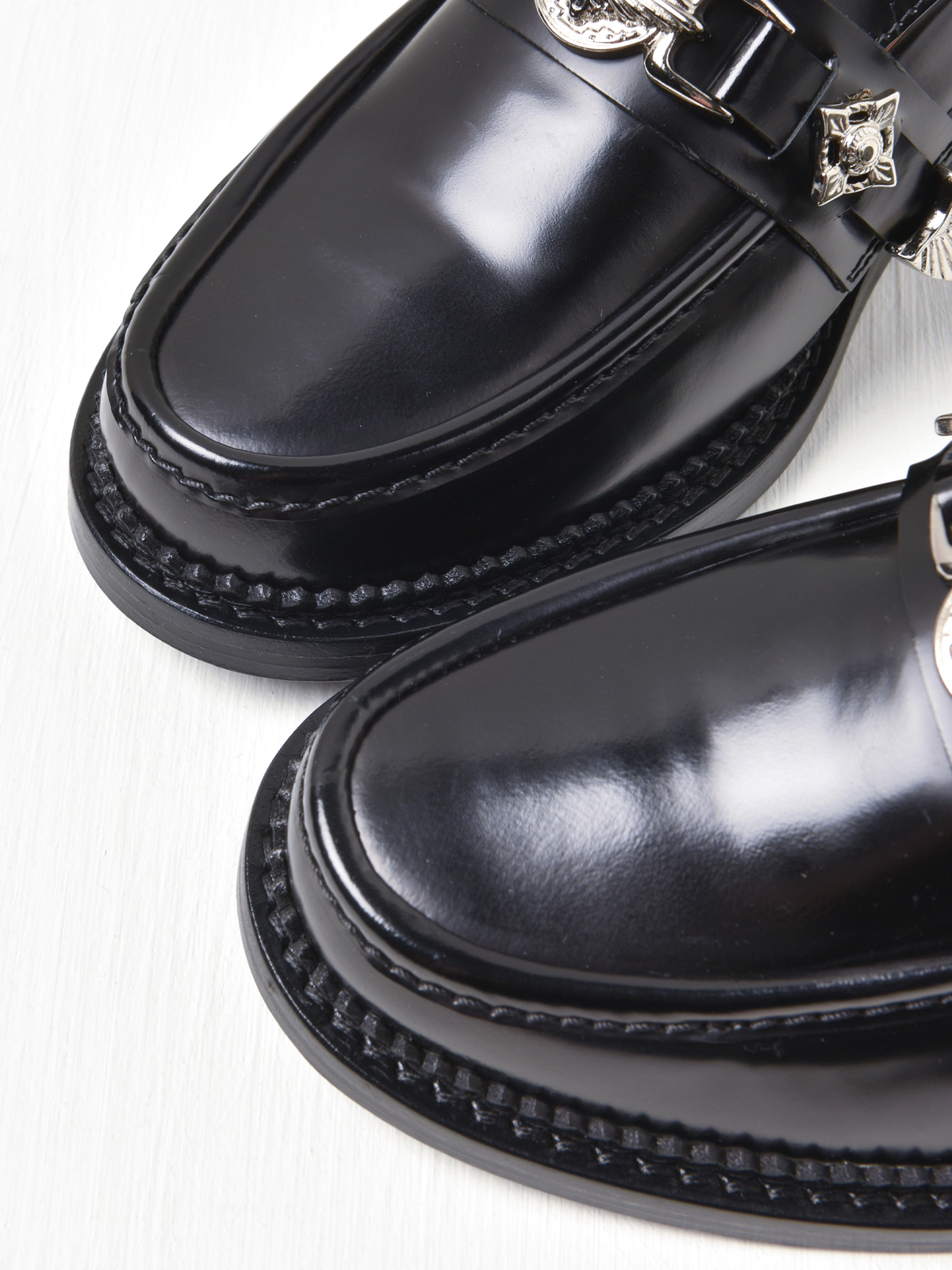 Toga Pulla Leather Loafers - Black | Garmentory