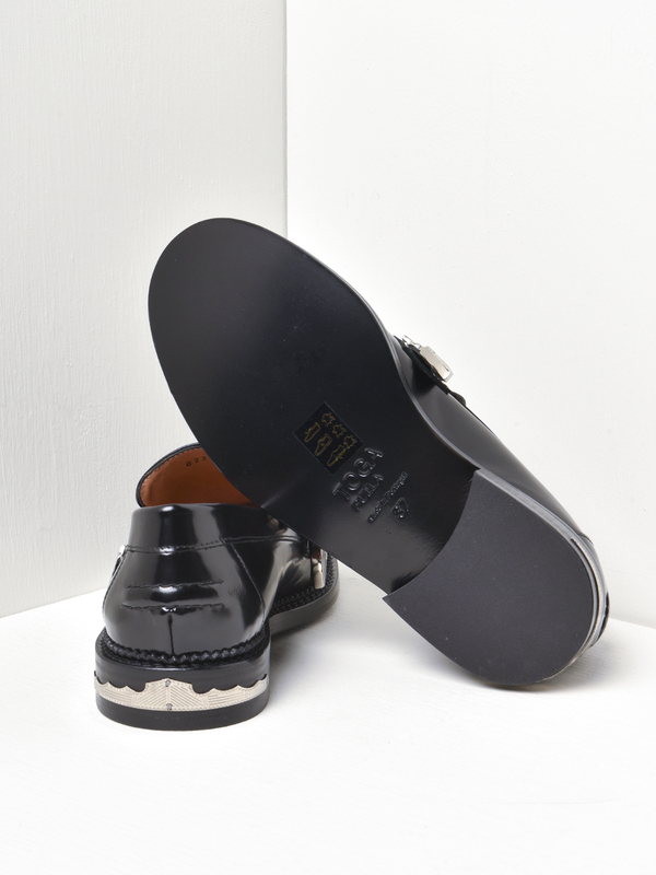Toga Pulla Leather Loafers - Black | Garmentory