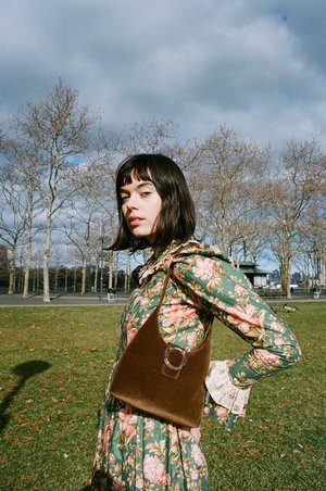 IMAGO-A Nº44 Lucite Buckle Mini - Umber Velvet | Garmentory