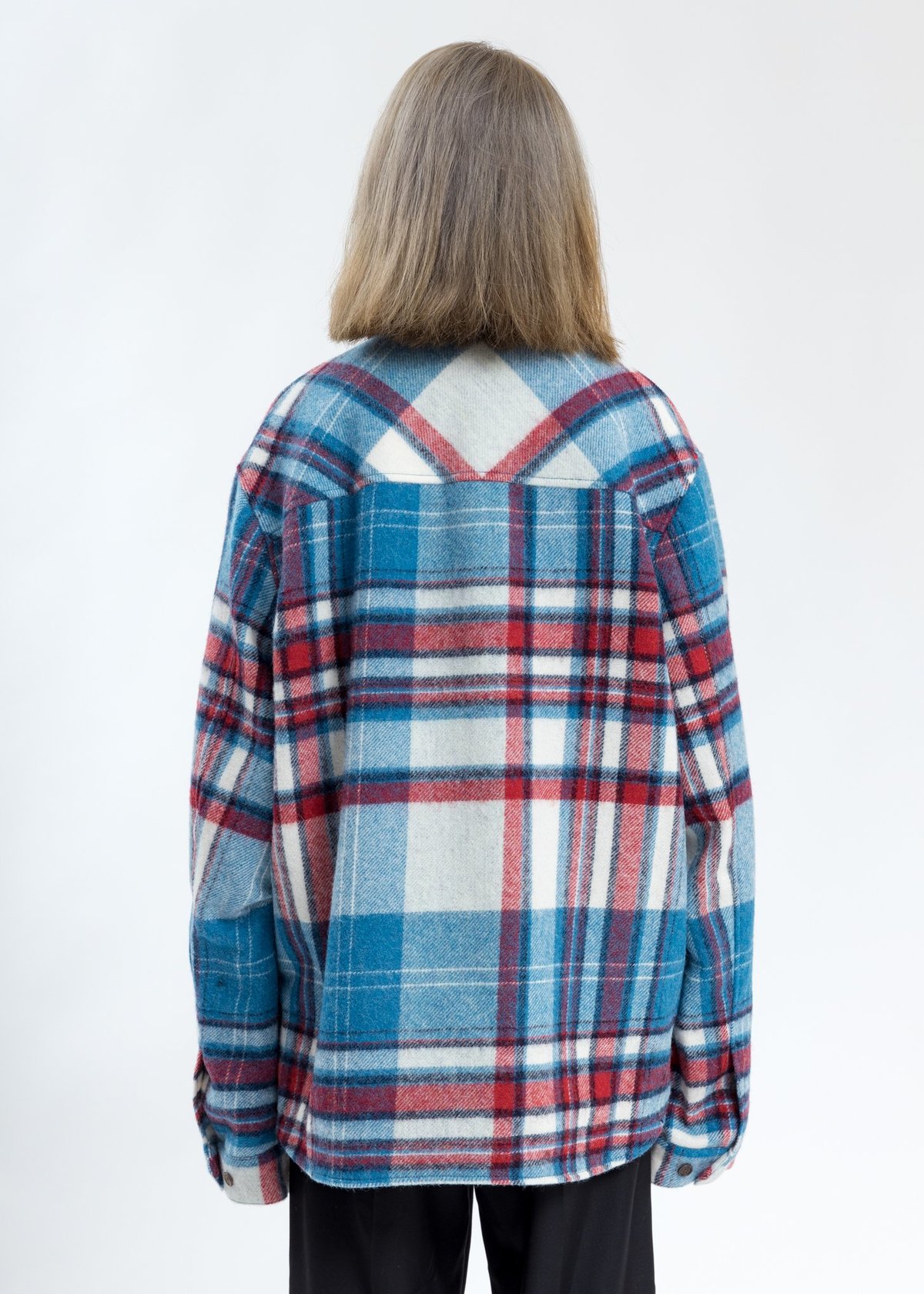 we11done WD English Check Anorak jacket - Light Blue | Garmentory