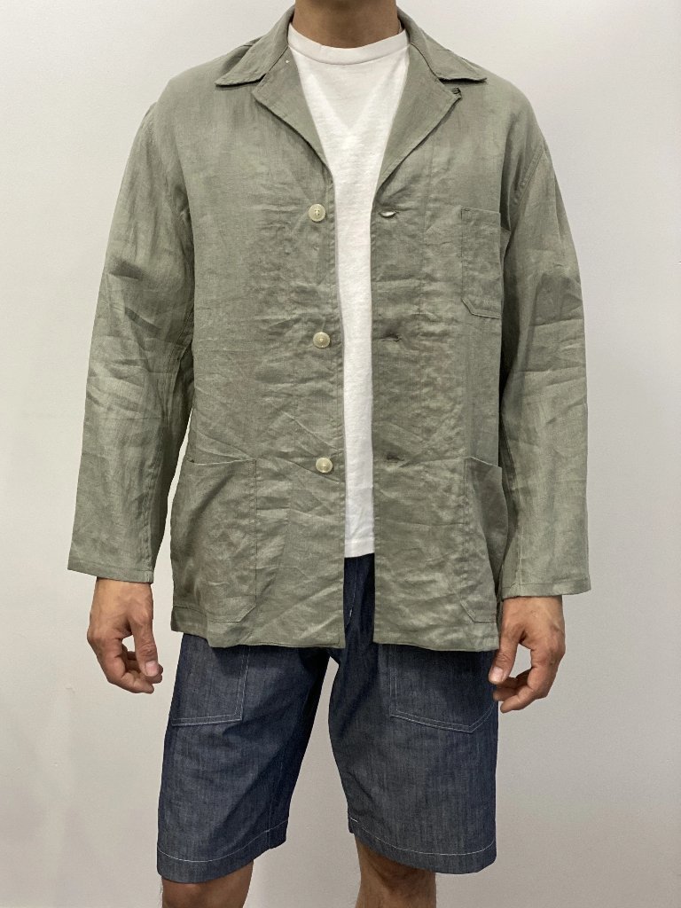 Monitaly Linen Italian Jail Jacket - Sage | Garmentory