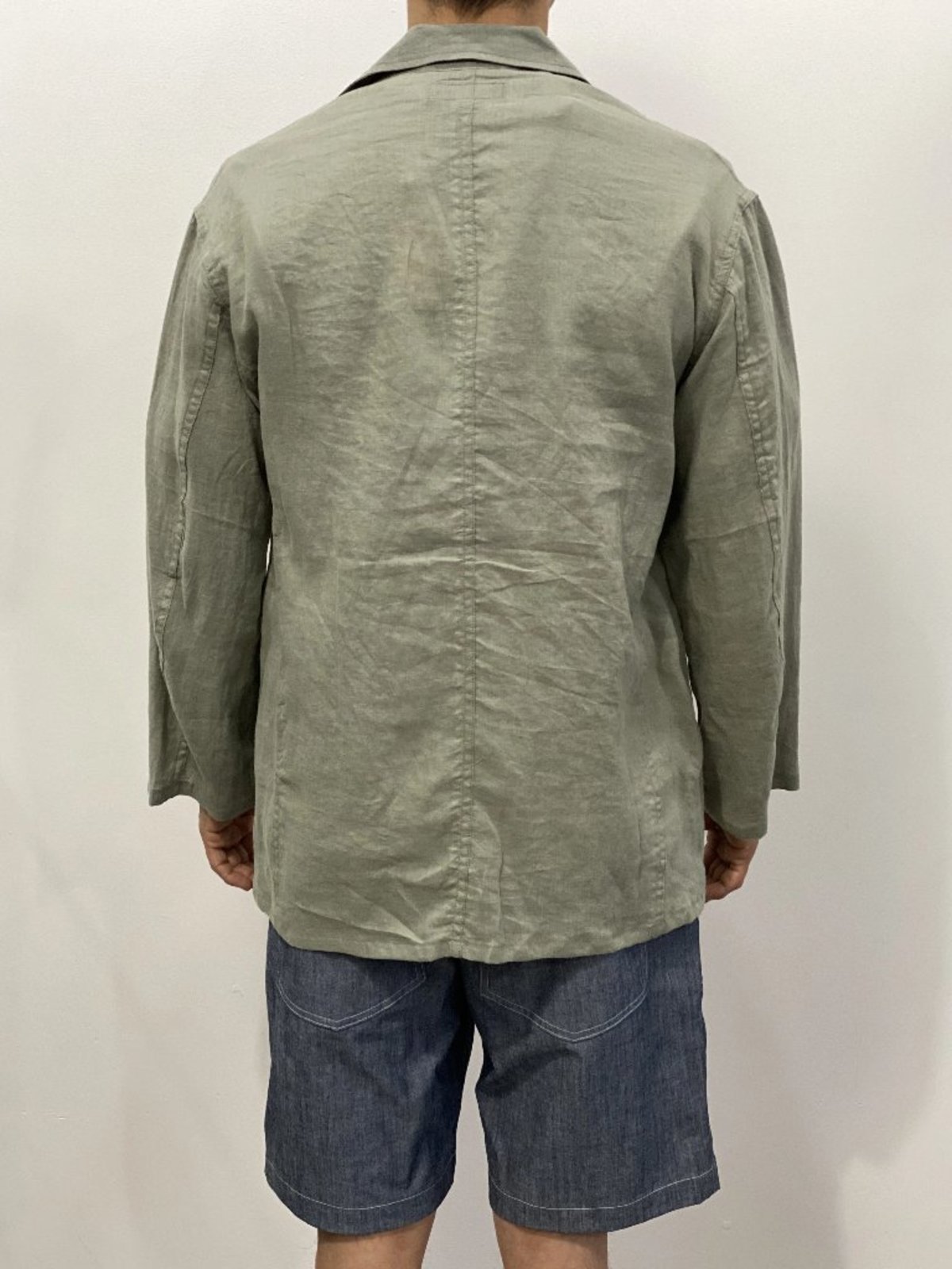 Monitaly Linen Italian Jail Jacket - Sage | Garmentory