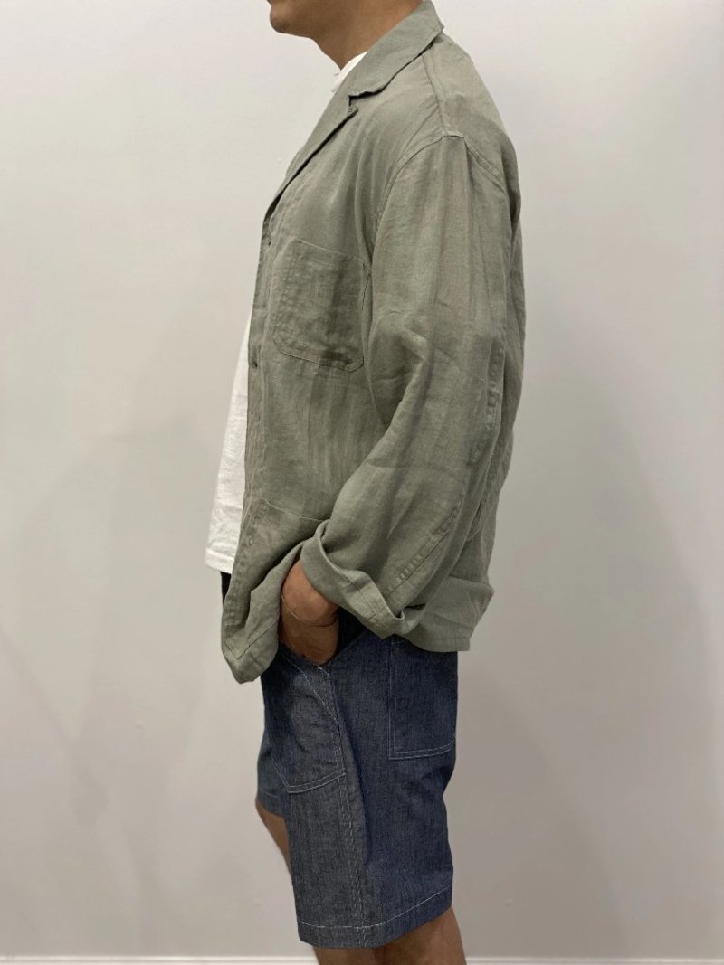 Monitaly Linen Italian Jail Jacket - Sage | Garmentory