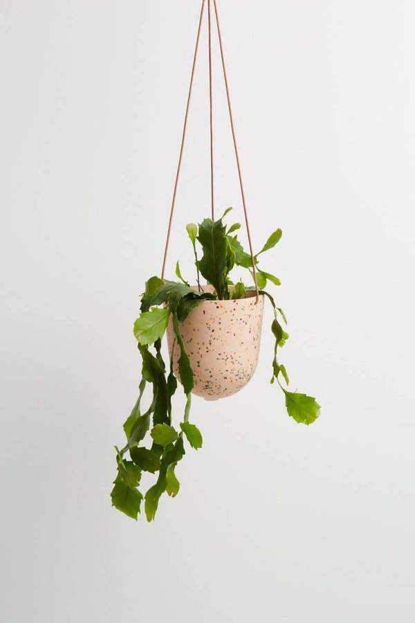 Capra Designs Terrazzo Hanging Planter - Salt Terrazzo | Garmentory