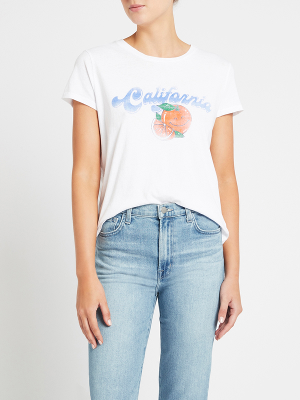 Mother Denim The Boxy Goodie Goodie Tee - California Oranges | Garmentory